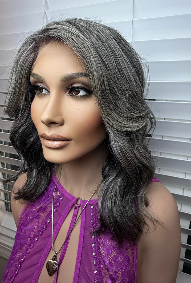Preorder Danity” Salt/Pepper 6x6 Closure Lace Wig – In Vogue Medical ...